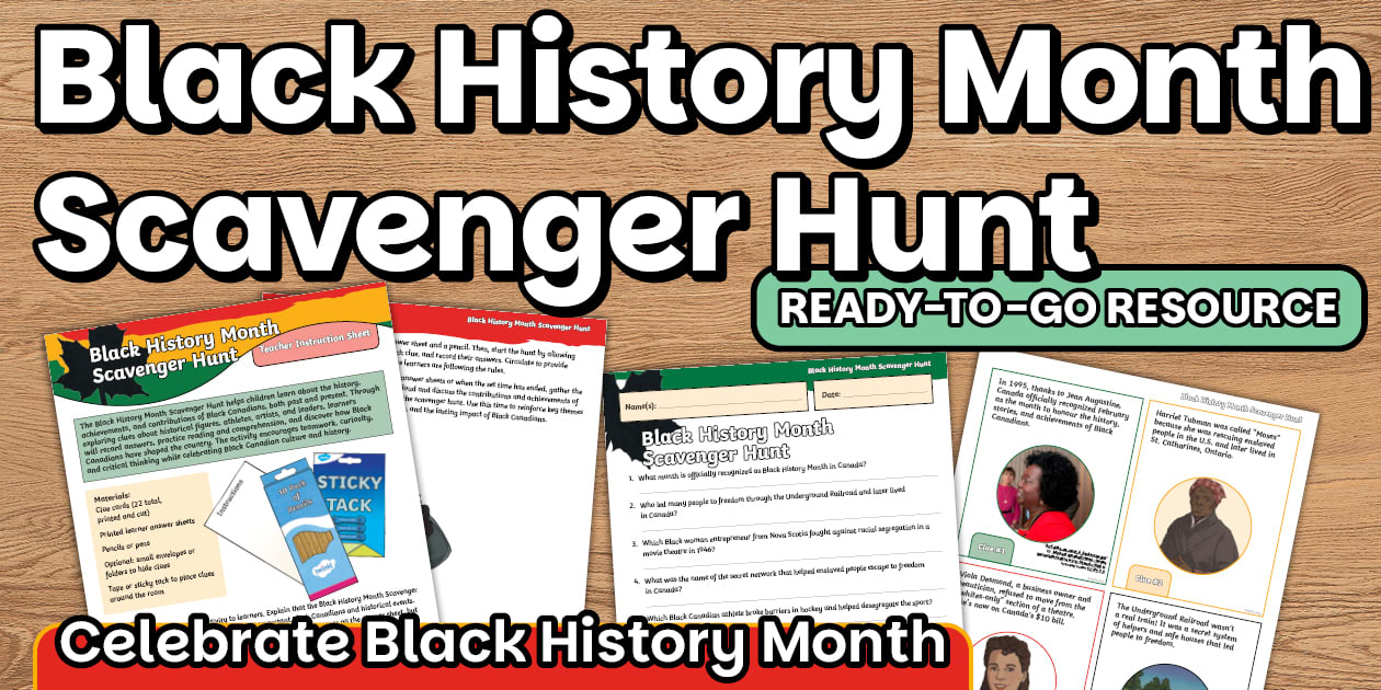 Black History Month Scavenger Hunt Activity