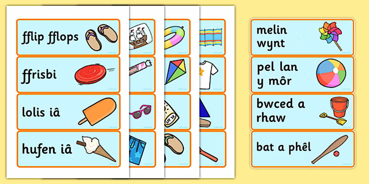 Souvenir Role Play Shop Labels Welsh (teacher made) - Twinkl