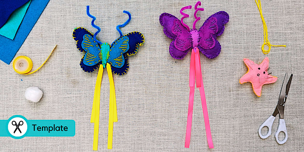 Butterfly Sewing | Nature Crafts (Teacher-Made) - Twinkl