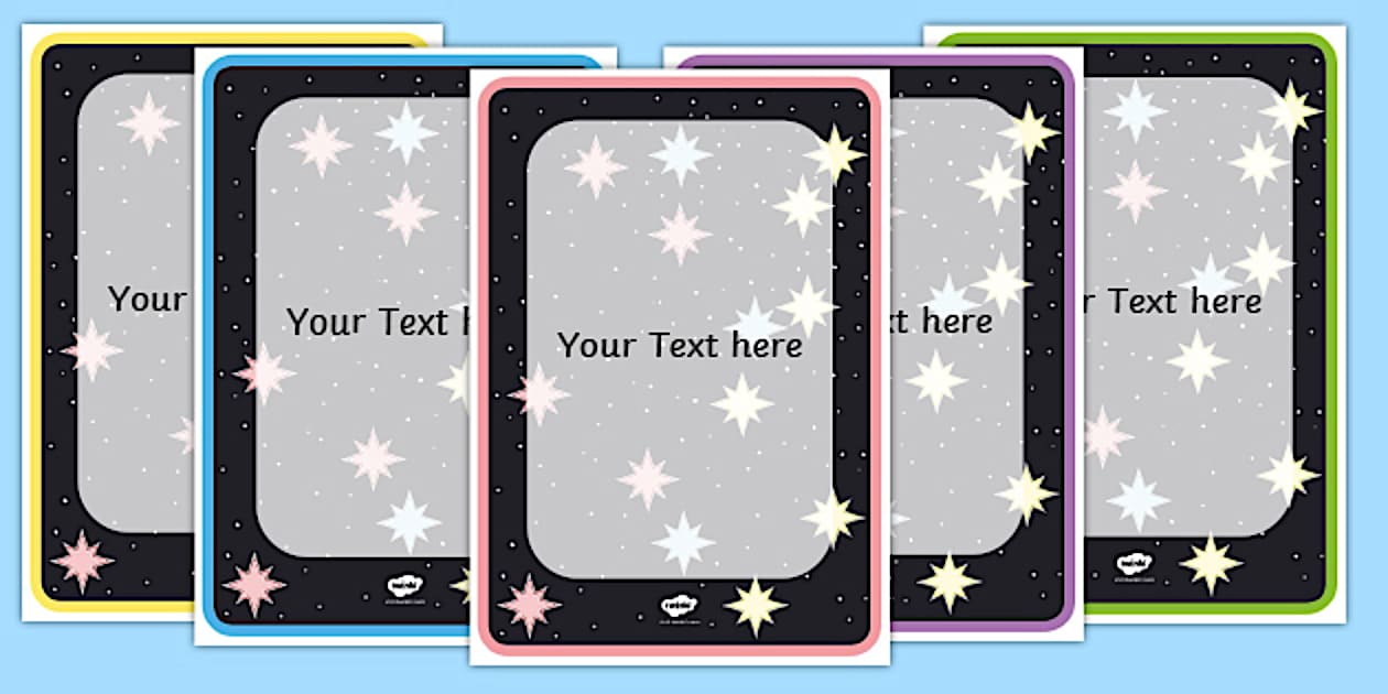 👉 Editable Patterned Display Posters Stars (teacher made)