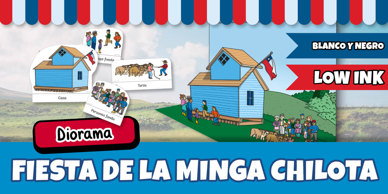 Fiestas Tradicionales| Diorama | La Minga | Chile | Historia