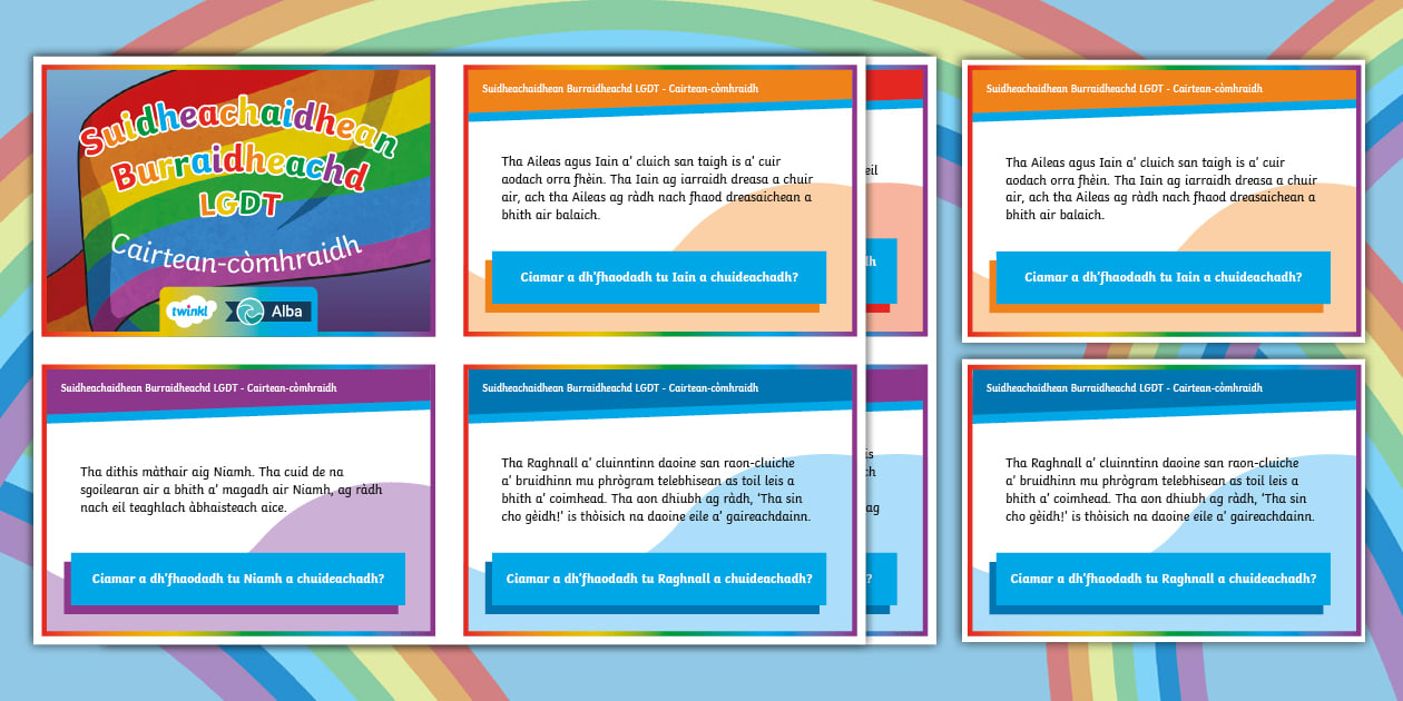 Burraidheachd LGDT Cairtean-còmhraidh (teacher made)