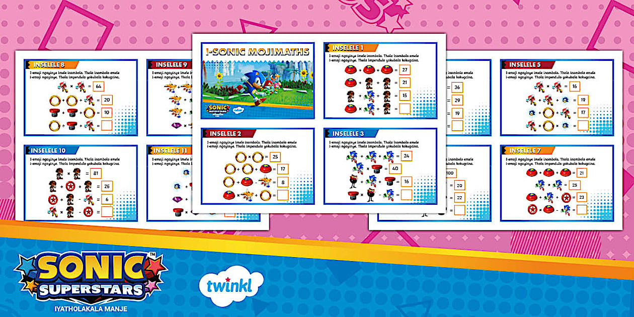 FREE! - uSonic: Umsebenzi we-Moji Maths [Iminyaka engu-9-11]