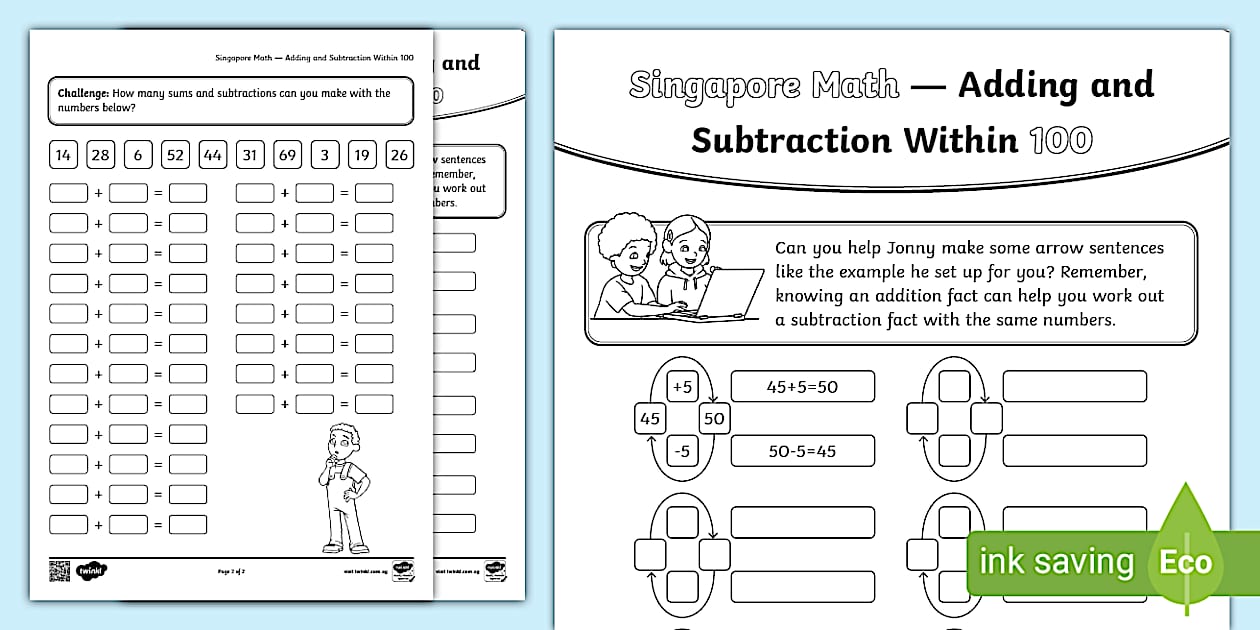 *Singapore Math -- Adding and Subtraction Within 100*