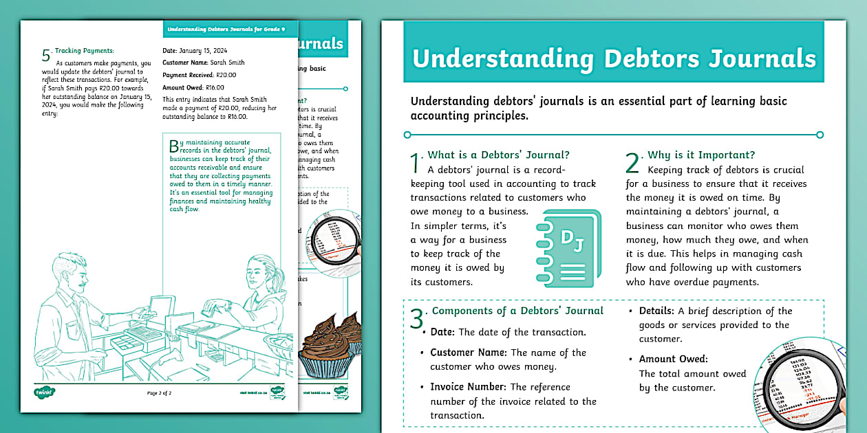 Debtors Journal for Grade 9 I Resource I Twinkl ZA - Twinkl