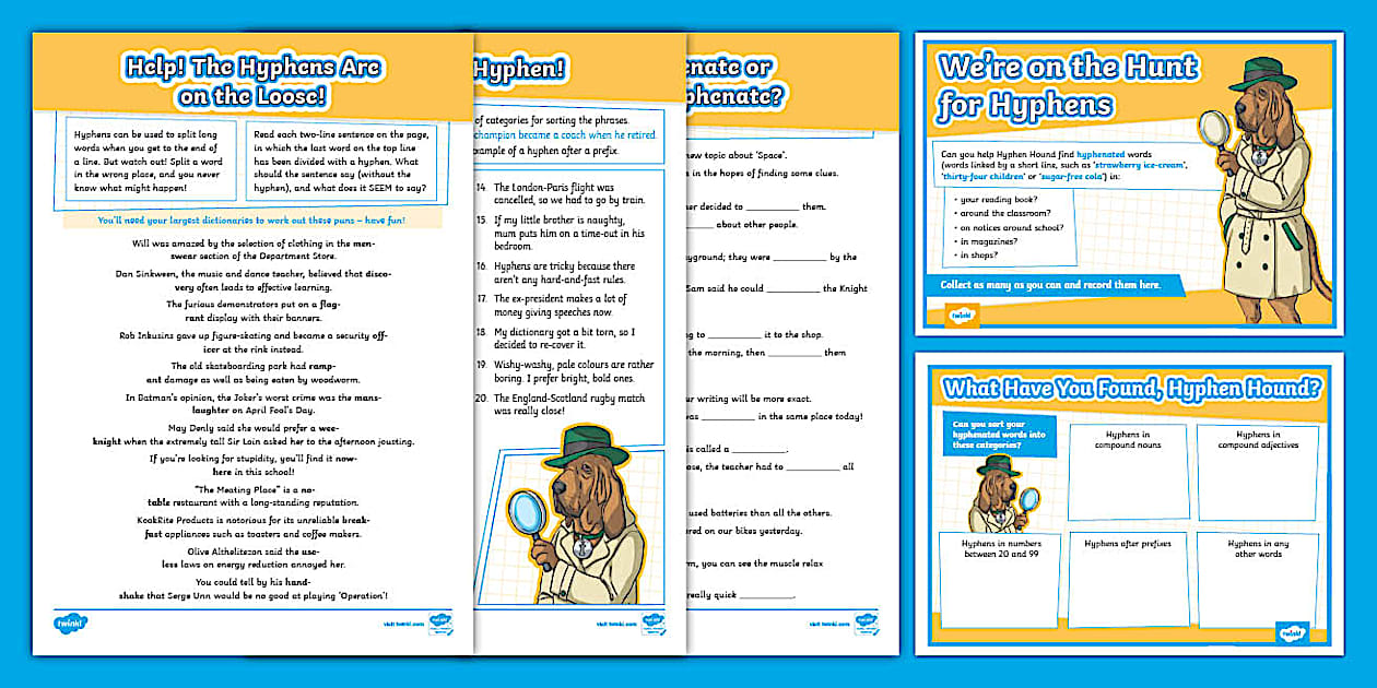 UKS2 Use Hyphens to Avoid Ambiguity Lesson Idea and Resource Pack
