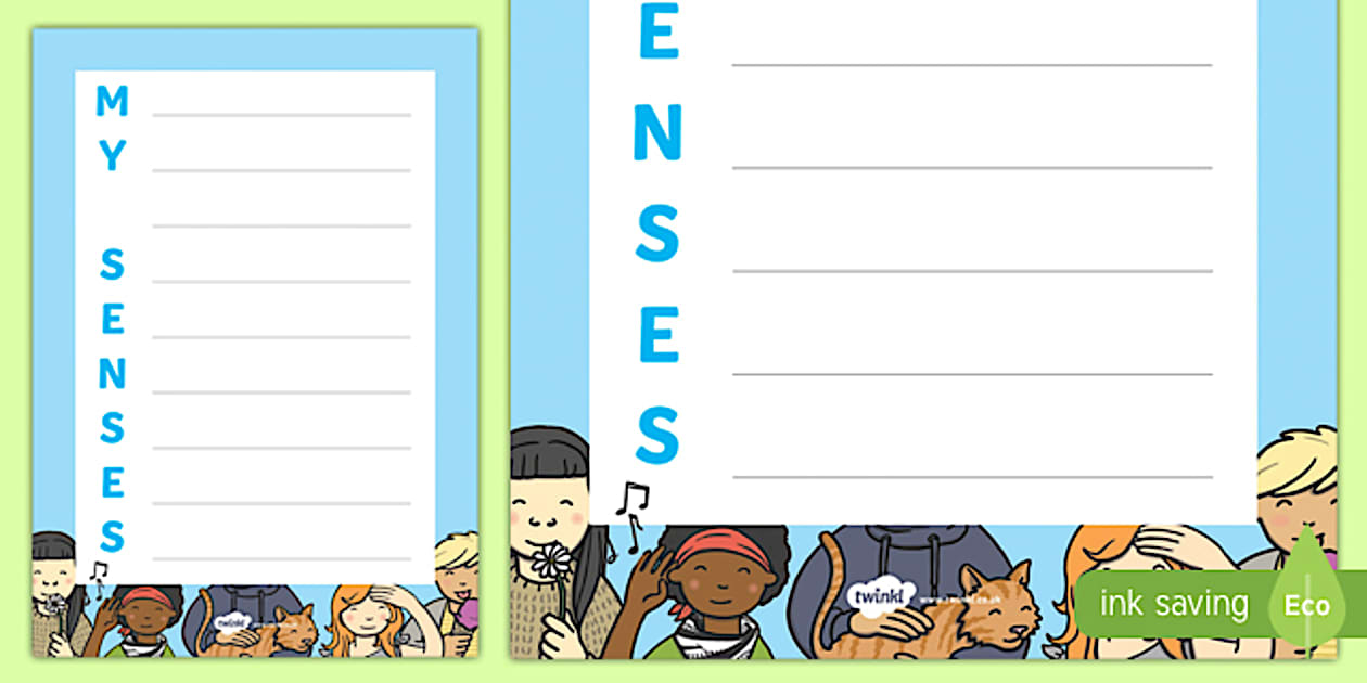 My Senses Acrostic Poem (Teacher-Made) - Twinkl