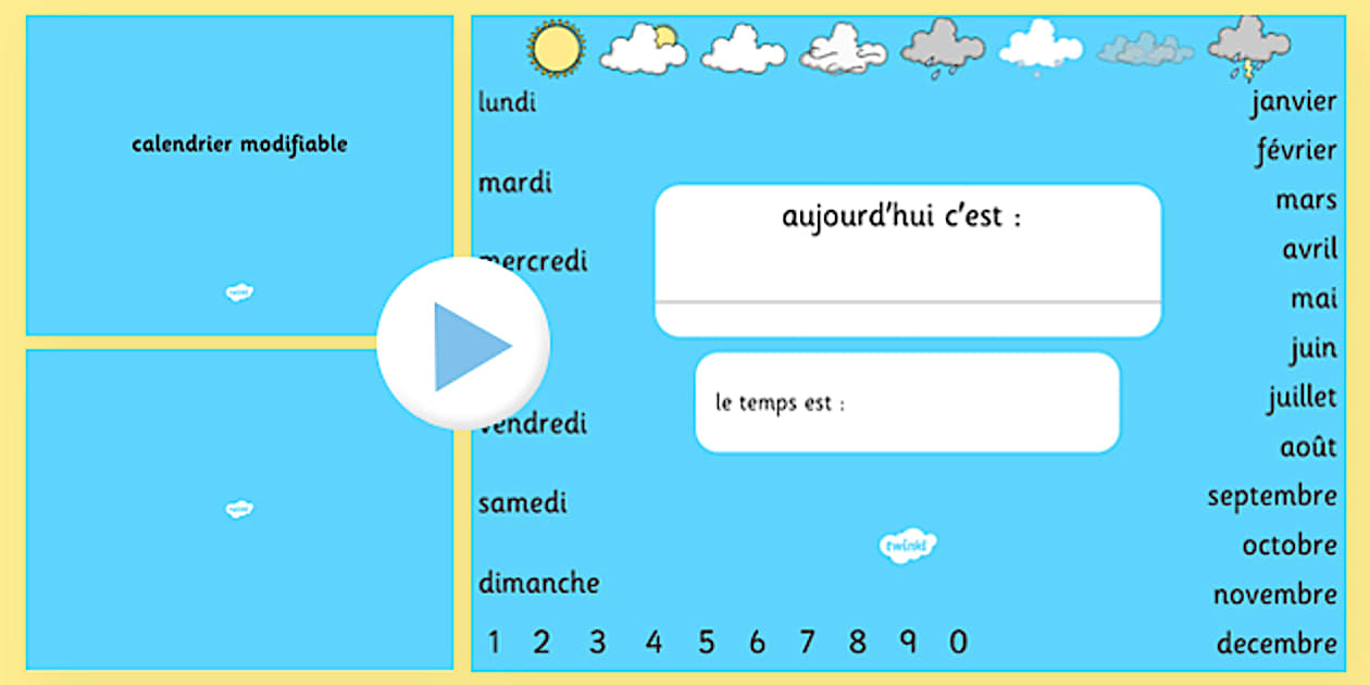 Today's Date Presentation Editable French - Twinkl