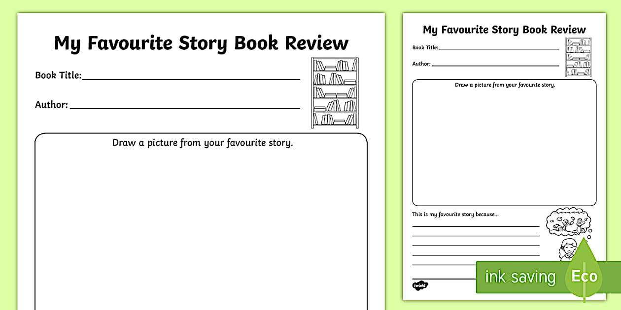 Editable My Favourite Story Book Review - Twinkl