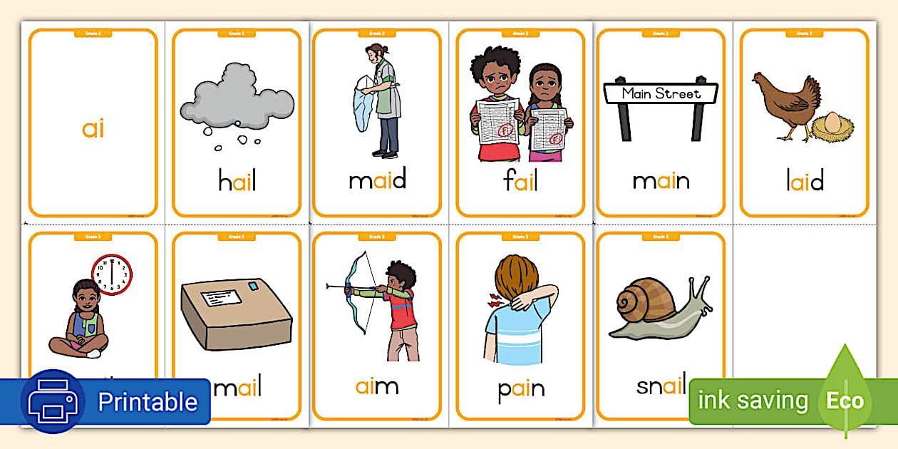 Grade 2 Phonics ai Flashcards