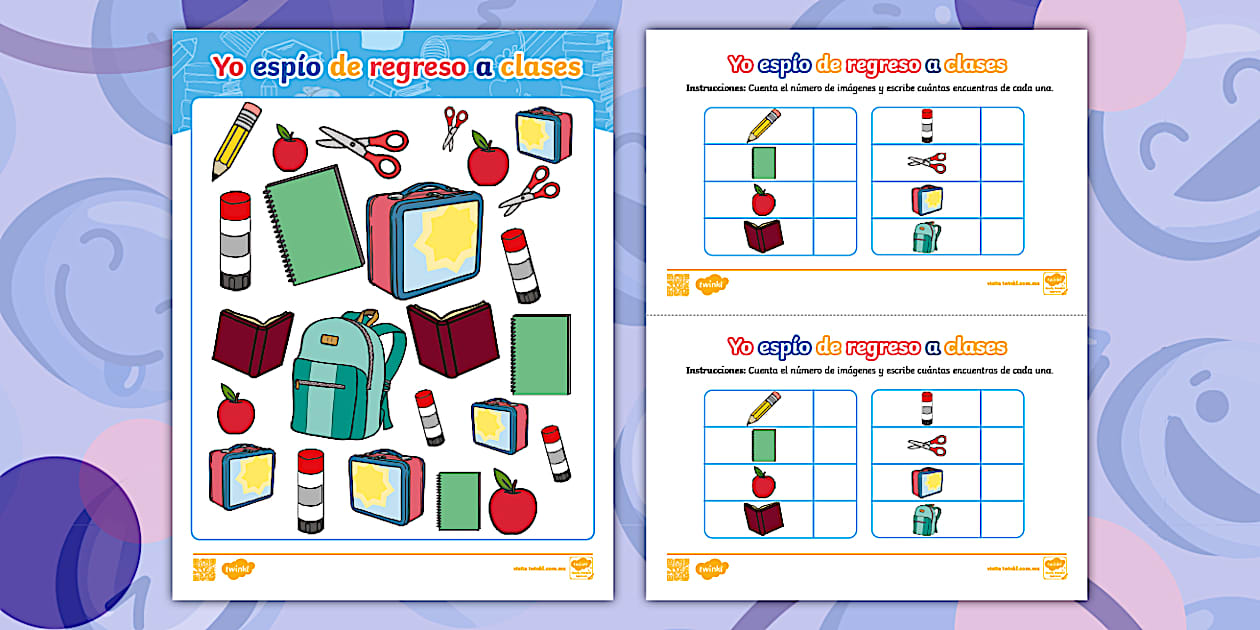 Regreso a clases - yo espío (Teacher-Made) - Twinkl