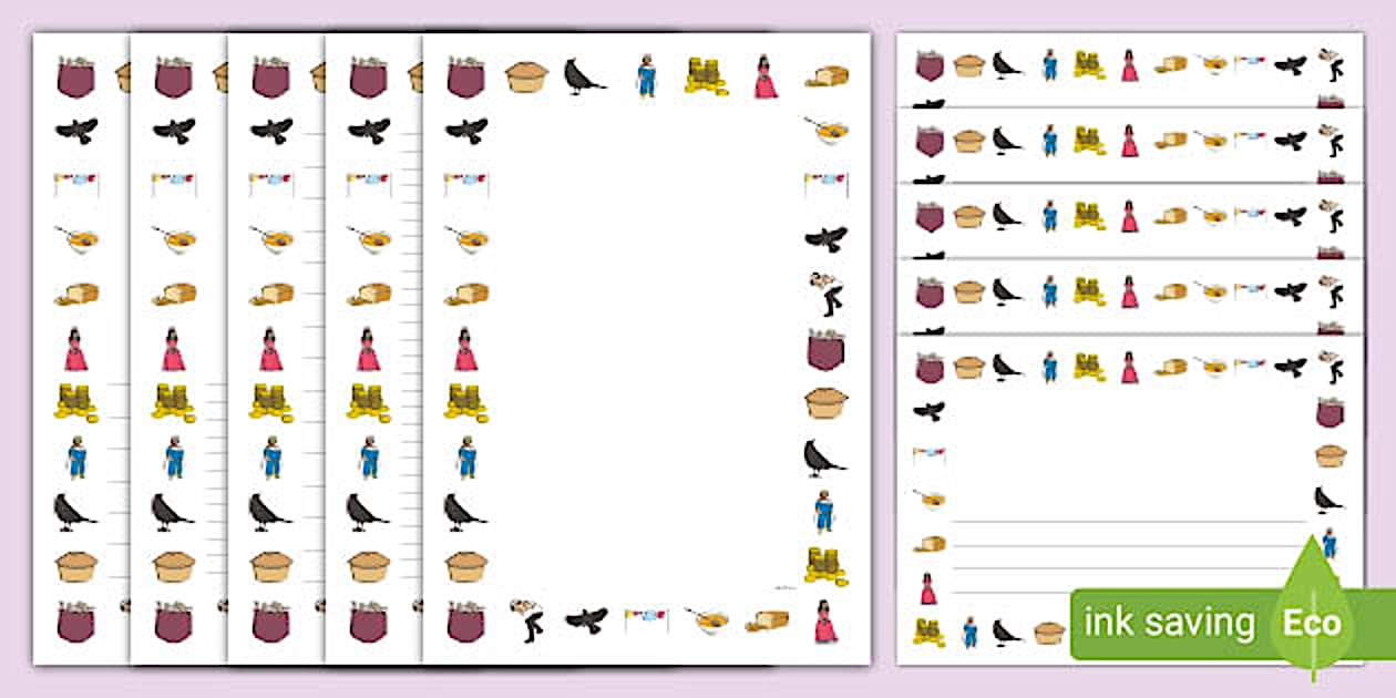 Sing a Song of Sixpence Page Borders (teacher made) - Twinkl