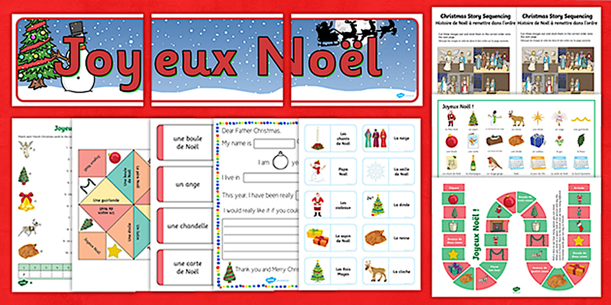 Fun French Christmas Activities for Kids - Pack to Download