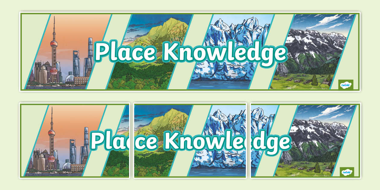 Place Knowledge Illustrated Display Banner (Teacher-Made)