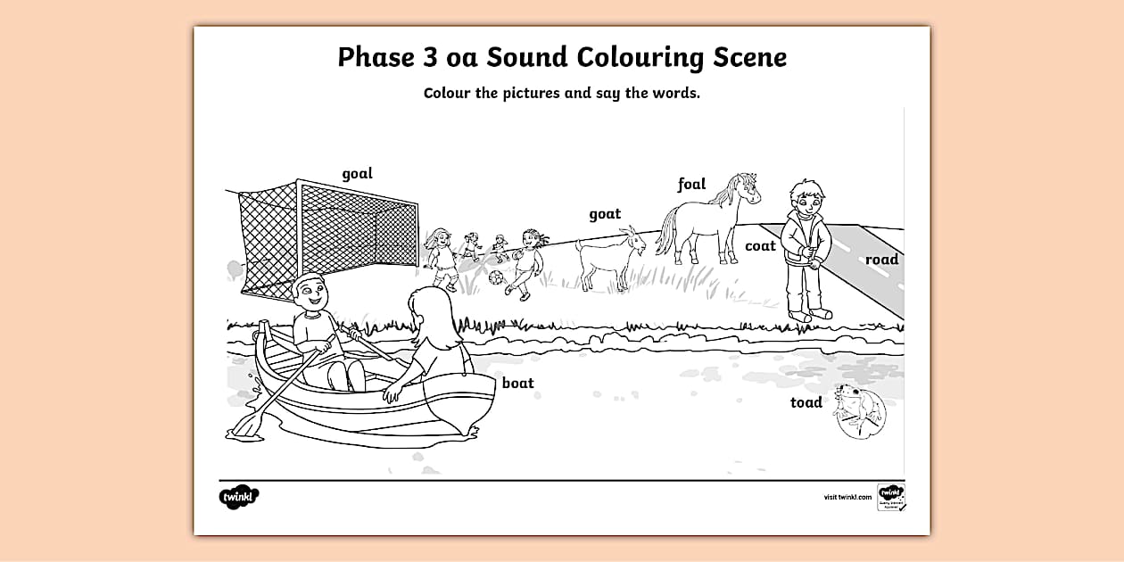 Phase 3 oa Sound Colouring Scene - Twinkl