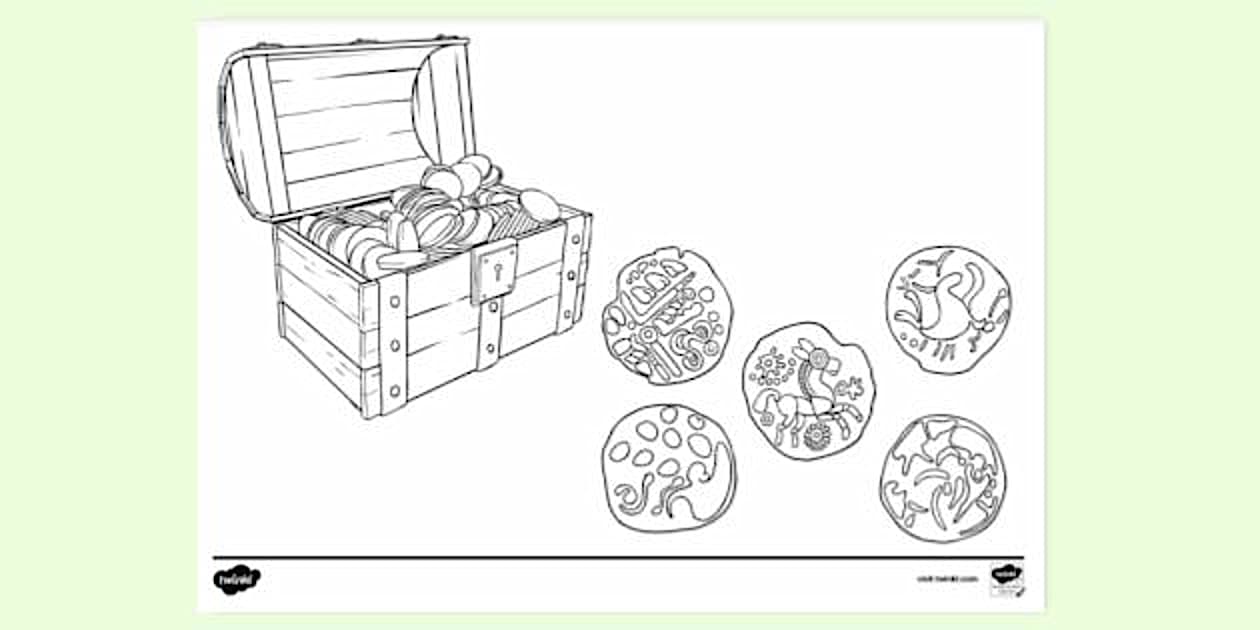 Coin Found Colouring Sheet (teacher made) - Twinkl