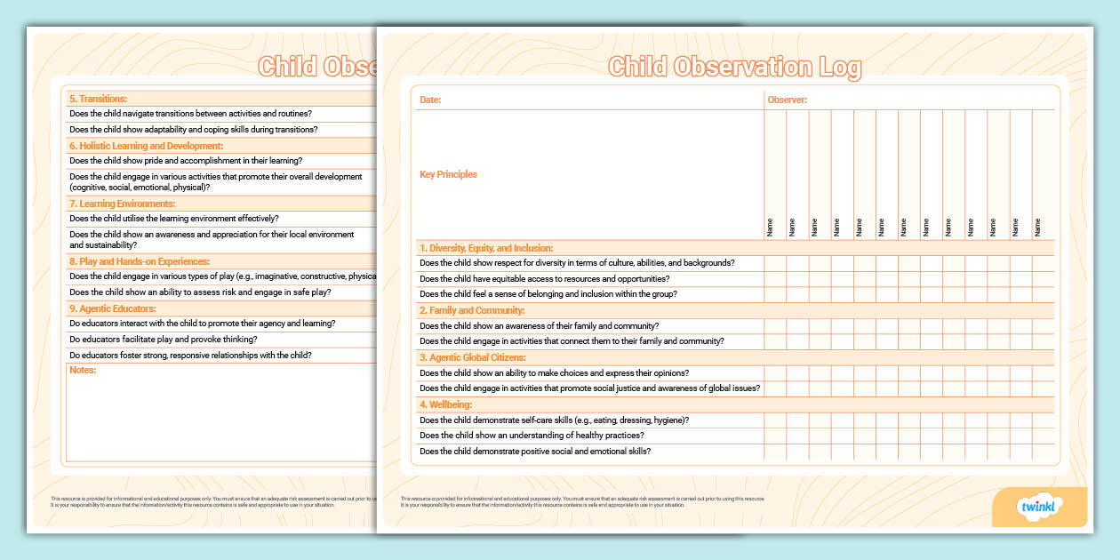 Early Years Observation Tracker