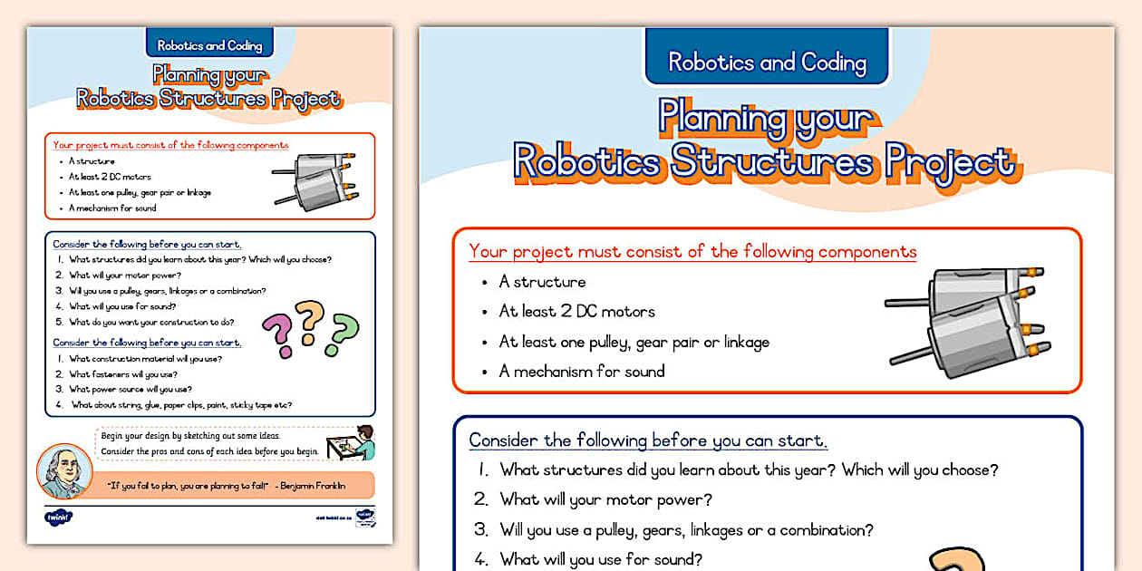 Robotics And Coding Planning You Robotics Structure Project