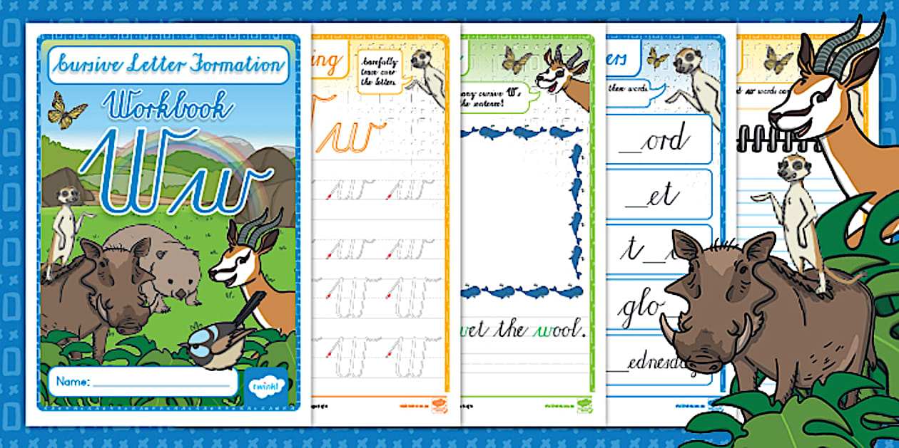 Cursive Letter Formation Workbook - Ww (teacher made)