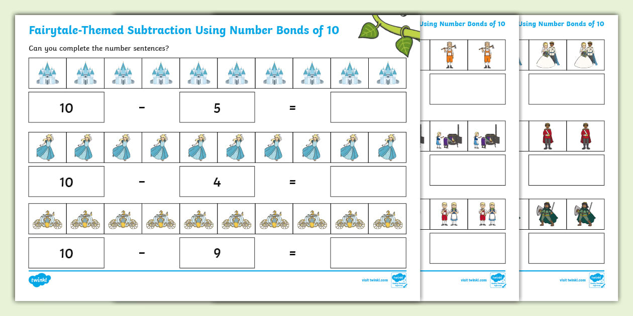 👉 Fairytale-Themed Number Bonds to 10 Activity - Twinkl