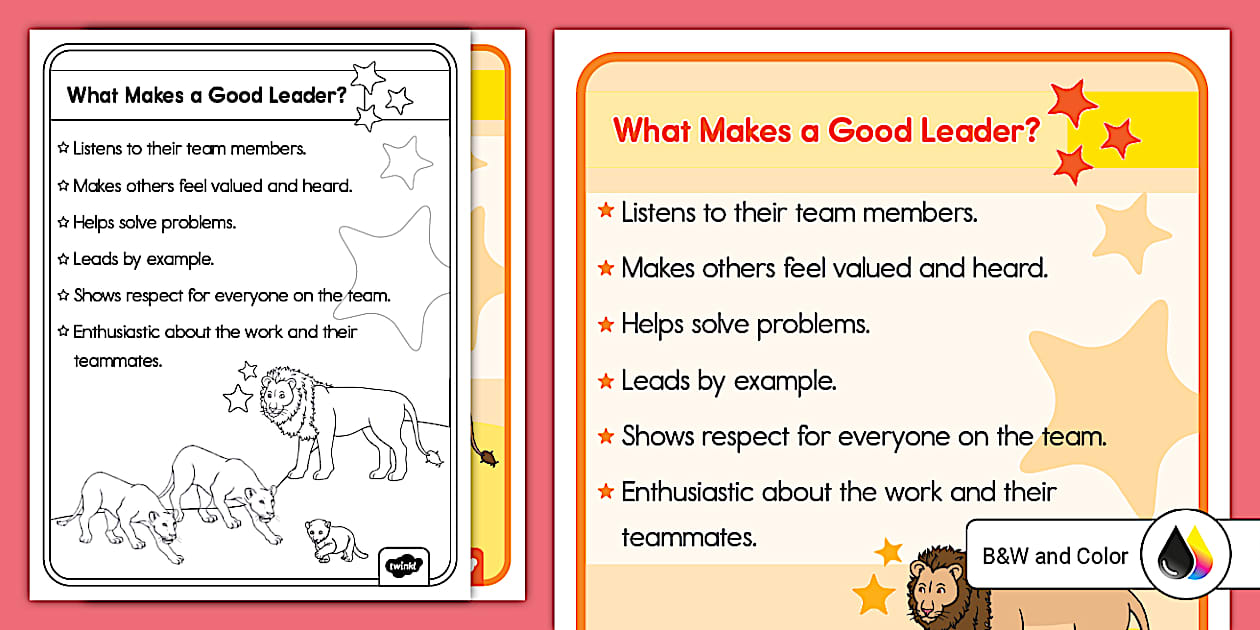What Makes a Good Leader Poster (teacher made) - Twinkl
