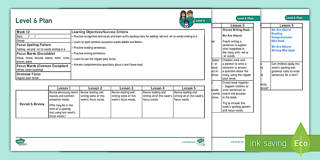 Adding -ed and -er to Words Ending in e Lesson Plan - Twinkl
