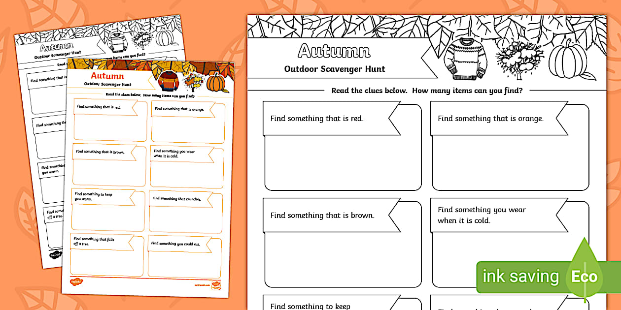 Autumn Scavenger Hunt (Teacher-Made) - Twinkl