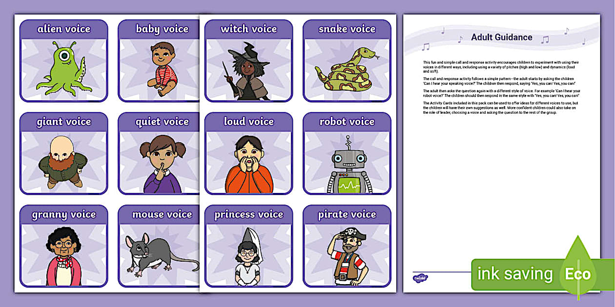 Can I Hear Your Speaking Voice? Activity Resource Pack
