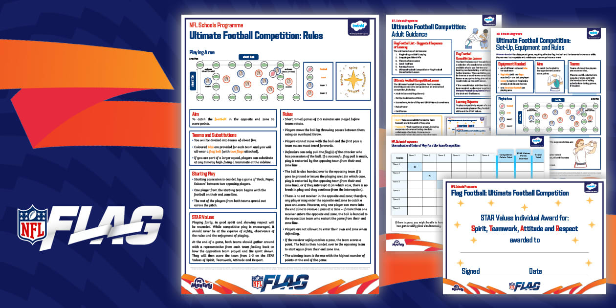 PE Mastery: NFL Flag Football Intra-School Competition Pack