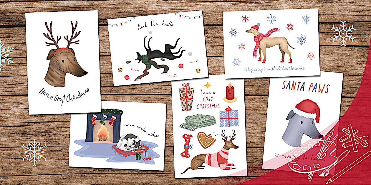 Christmas Greyhound Sayings Posters | Twinkl Art Gallery