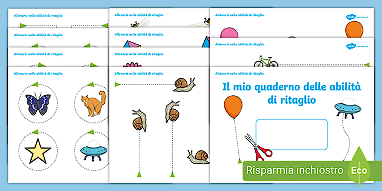 Il mio quaderno delle abilità di ritaglio (teacher made)
