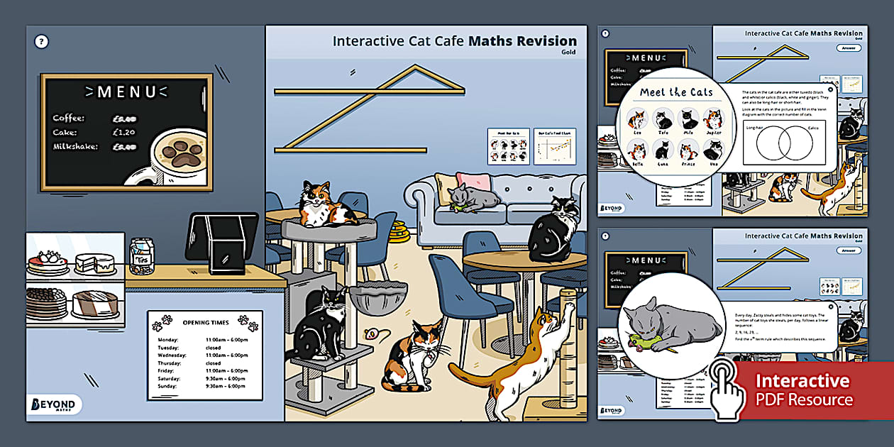 👉 Interactive Cat Cafe Maths Revision (Teacher-Made)