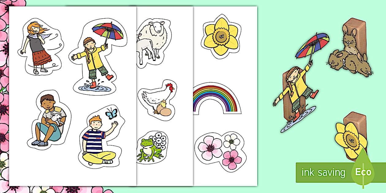 Spring-Themed Small World Characters (teacher made) - Twinkl