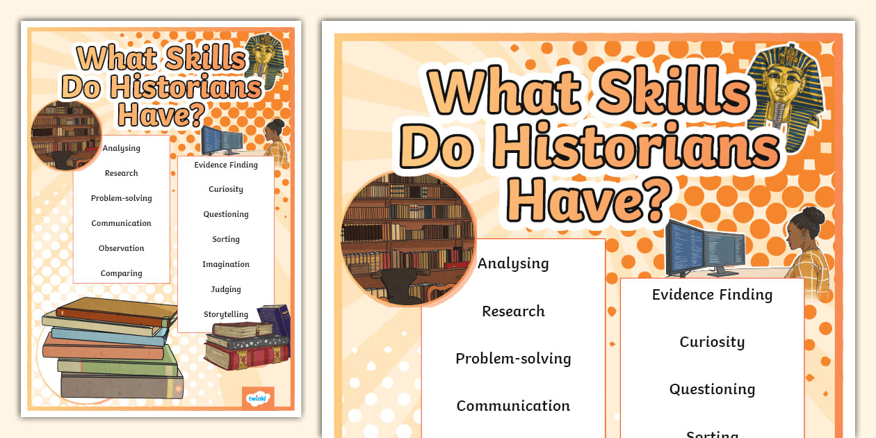 Skills of Historians Display Poster (teacher made) - Twinkl
