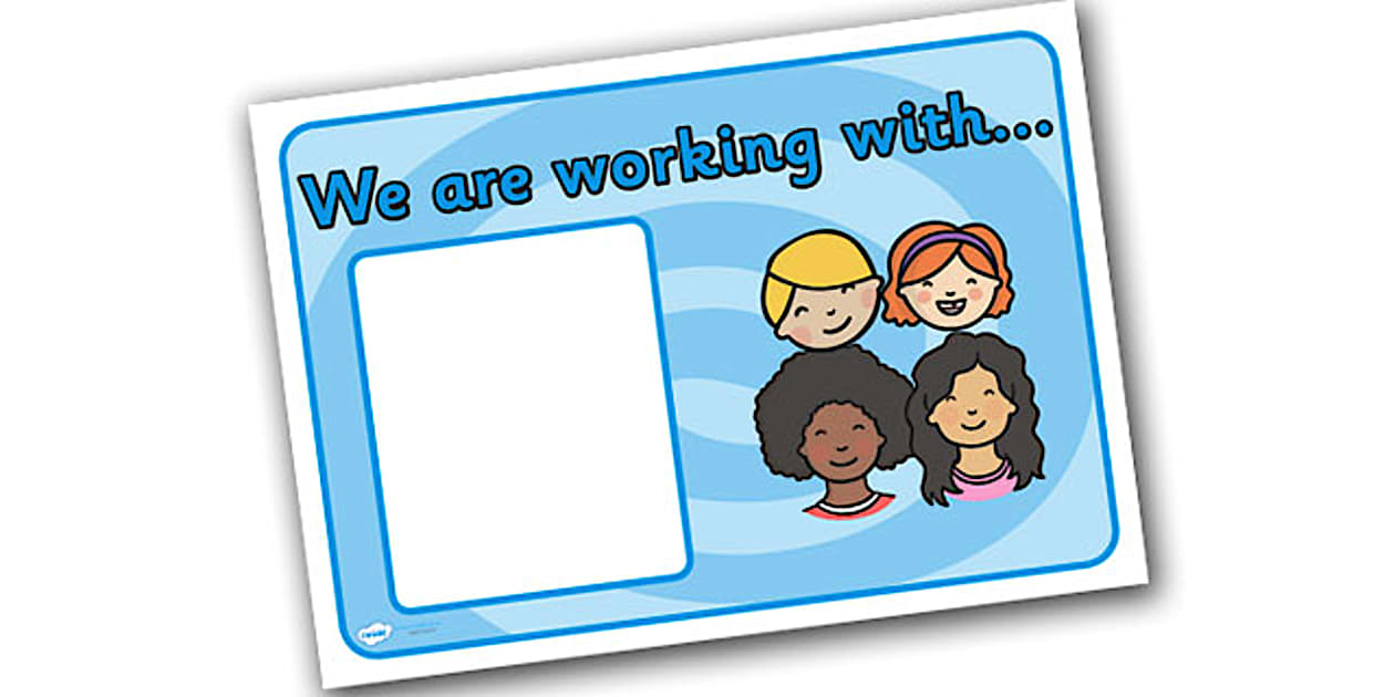 👉 Editable 'We are Working With' Group Signs - Twinkl