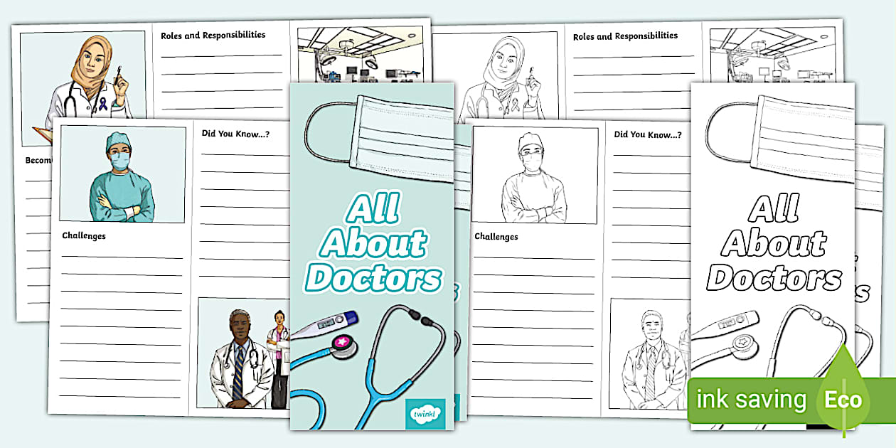 All About Doctors Leaflet Template