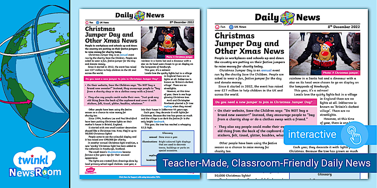 Christmas Jumper Day and Other X-Mas News | Twinkl NewsRoom
