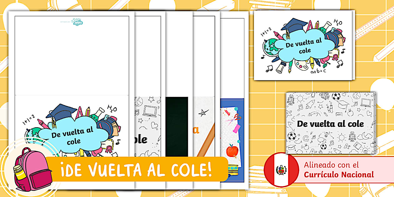 Pack de tarjetas de vuelta al cole | Twinkl - Twinkl