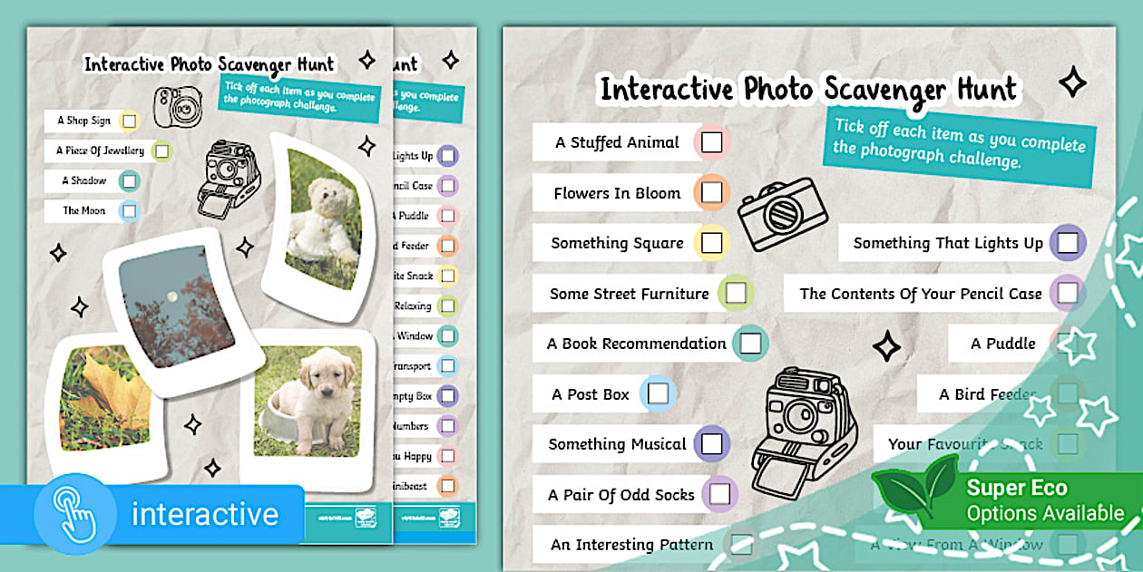 Interactive Photo Scavenger Hunt (teacher made) - Twinkl