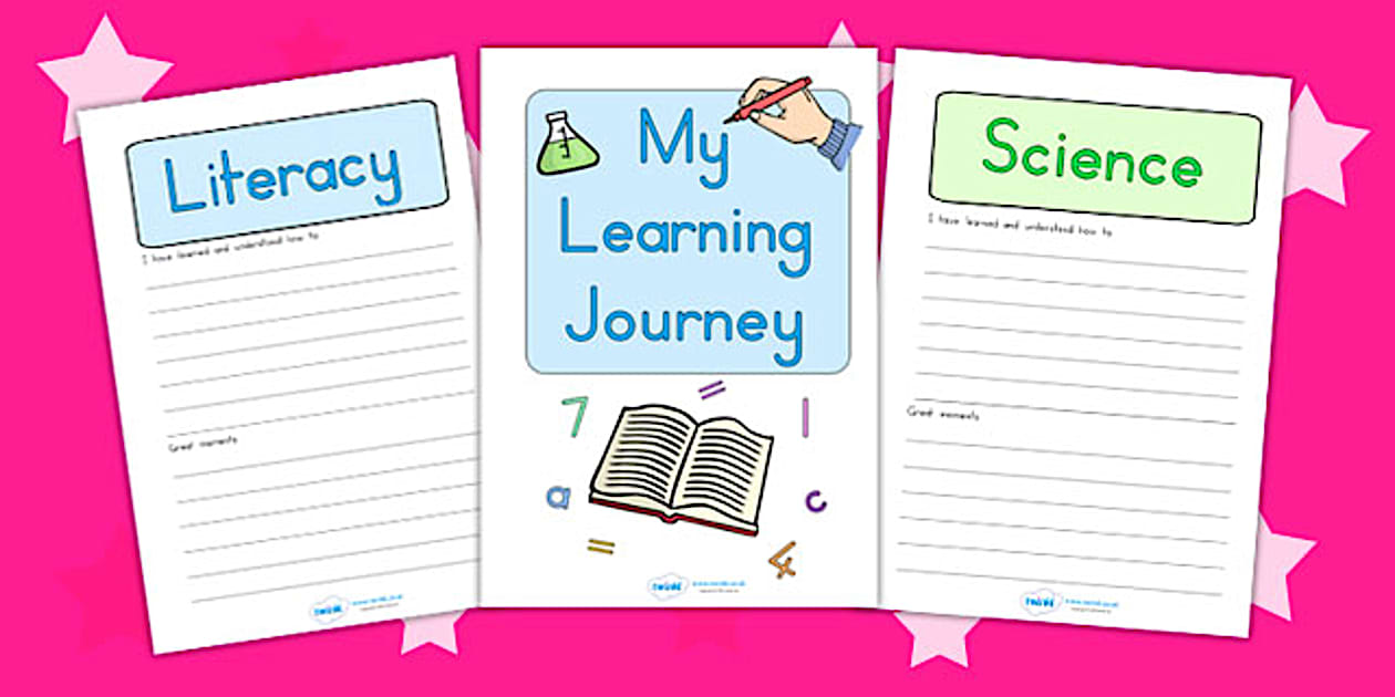 My Learning Journey Folder Headers - Twinkl