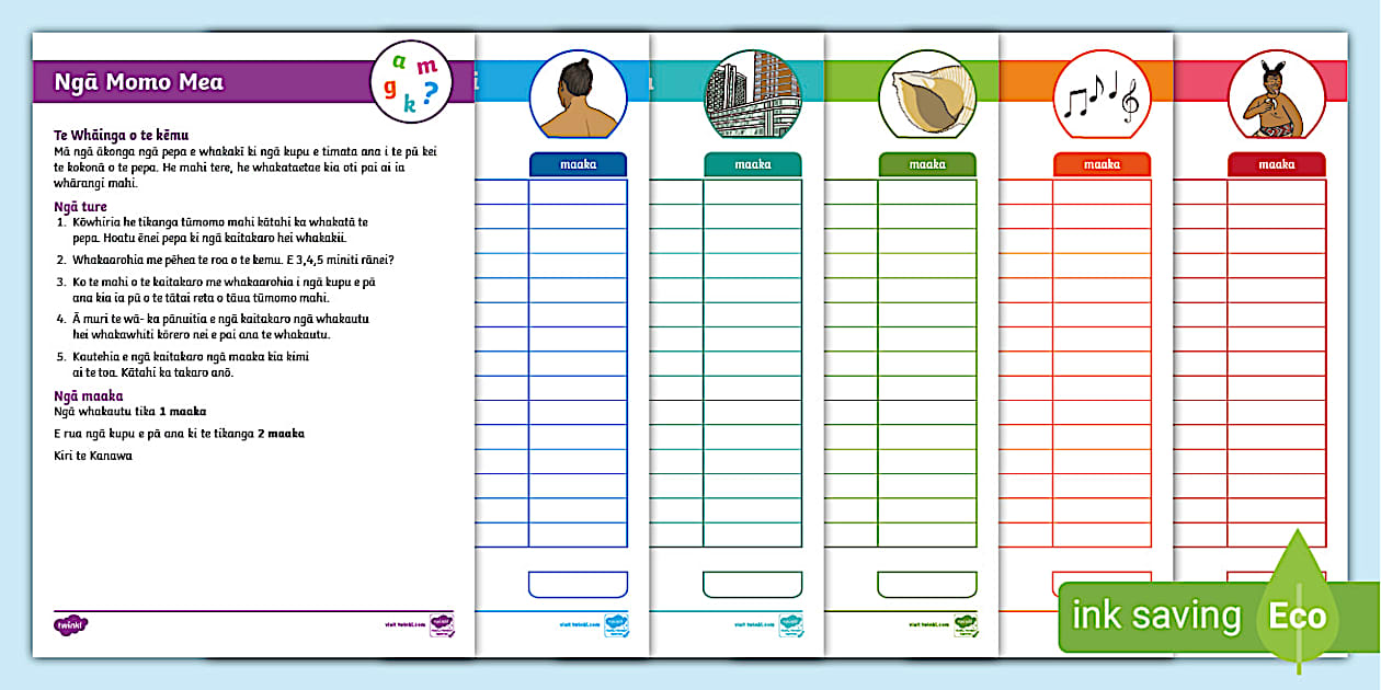 Māori Games - Te Kemu Momo Mea Game Te Reo Māori - Twinkl