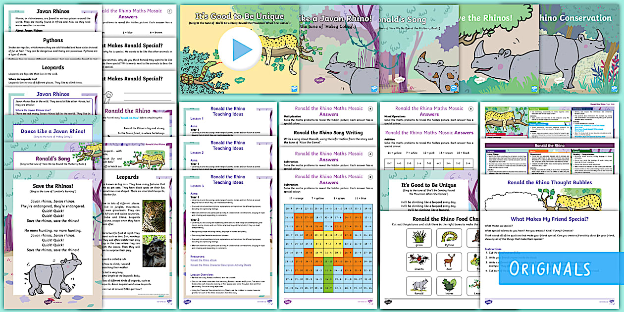 Year 2 Ronald the Rhino Resource Pack - Twinkl