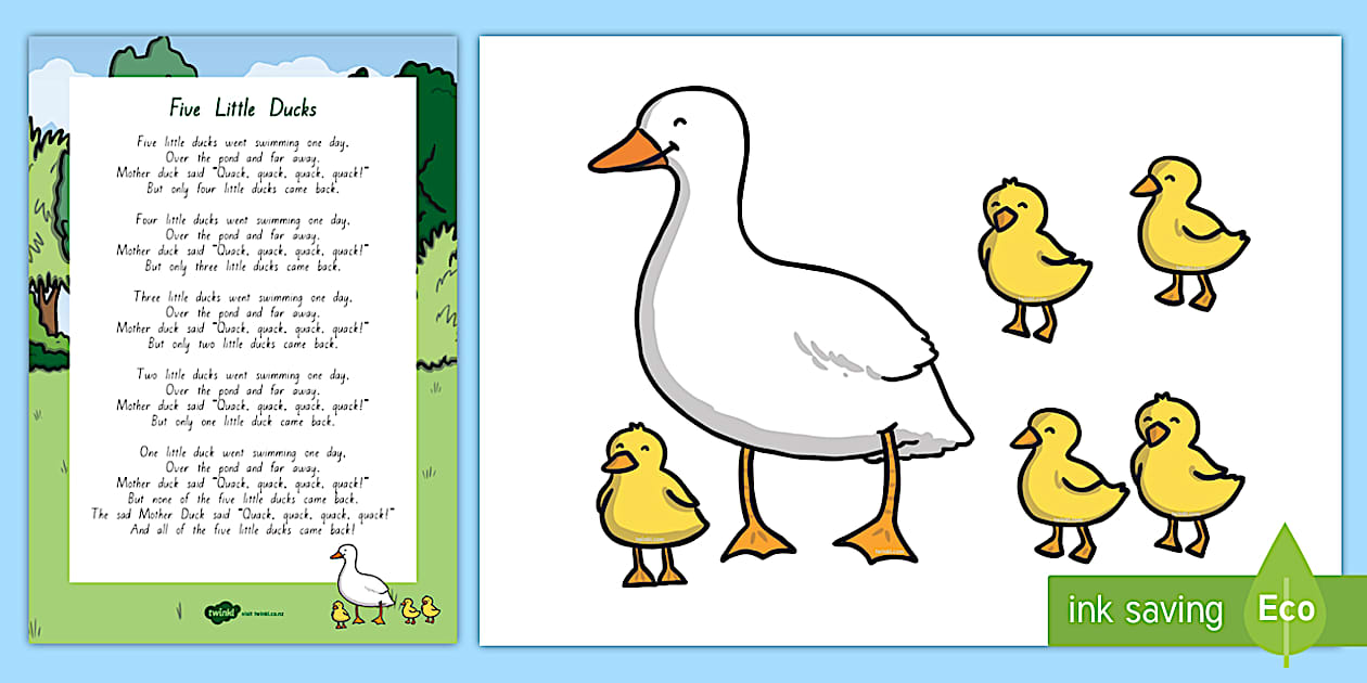 Little Ducks Story Pack | Rhyme Sheet and Stick Puppets
