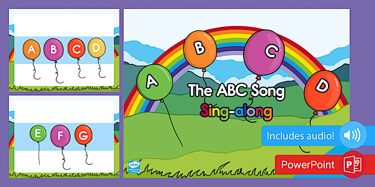 The ABC Song Sing-along PowerPoint (Teacher-Made) - Twinkl