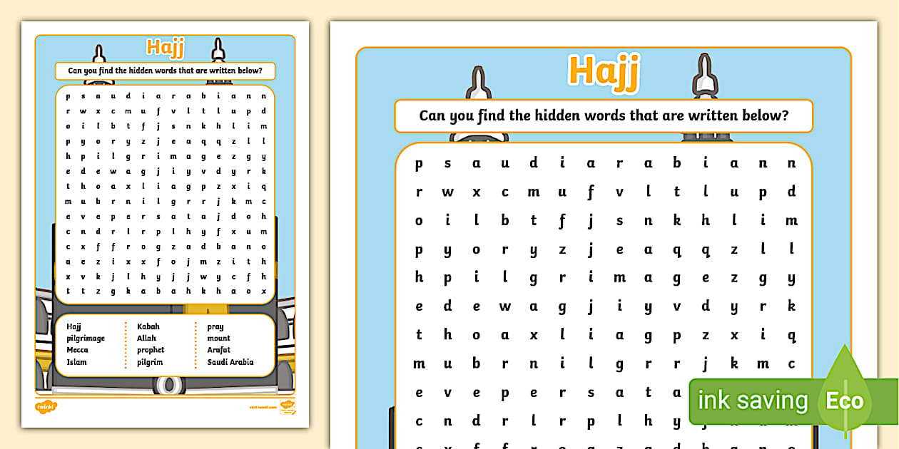 KS1 Hajj Word Search (teacher made) - Twinkl