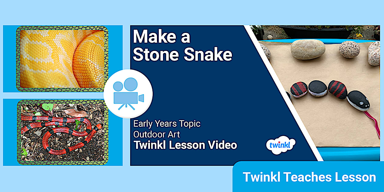 Stone Snake Art Video Lesson | Early Years Outdoor Learning