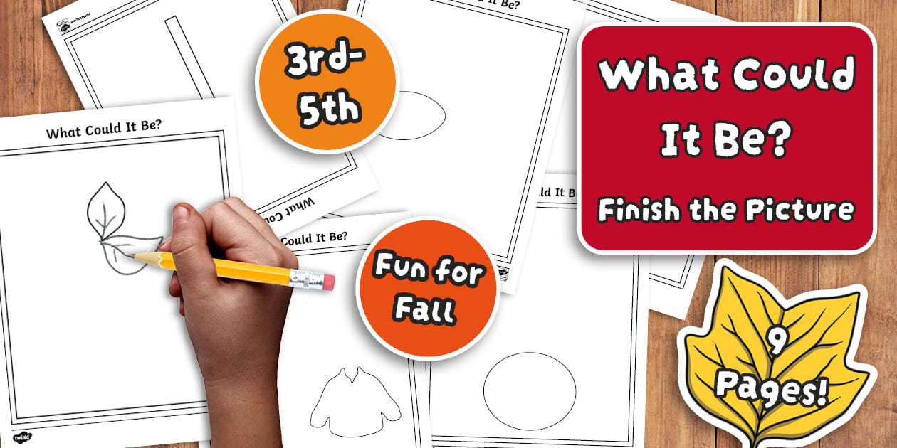 What Could It Be? Fall Edition Drawing Worksheet for 3rd-5th Grade