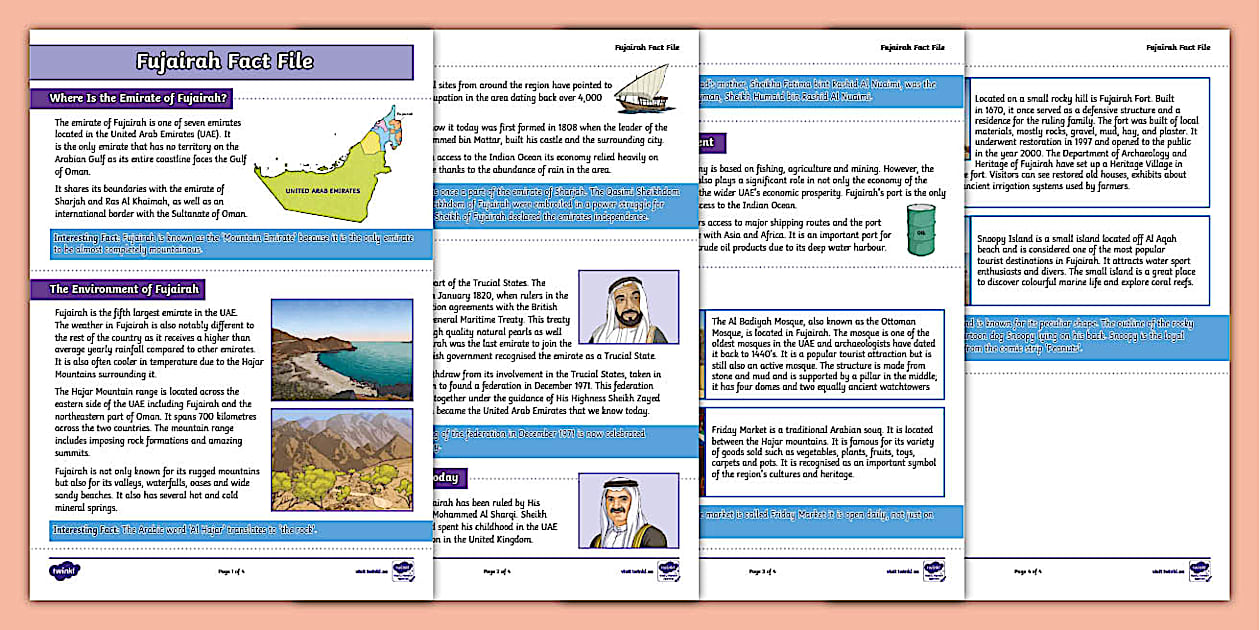 Fujairah Fact File (teacher made) - Twinkl