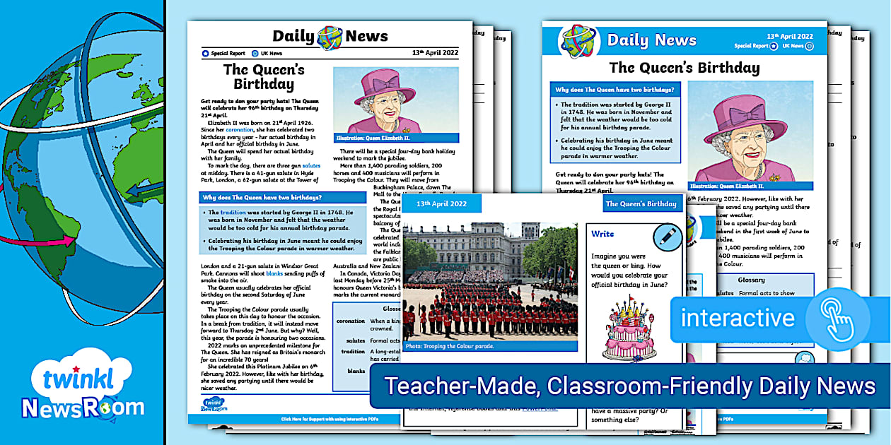 The Queen's Birthday 2022 - KS2 Reading Comprehension Pack