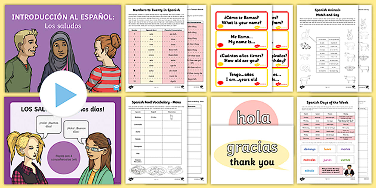 👉 Learn Spanish Worksheet Pack | Resources - Twinkl